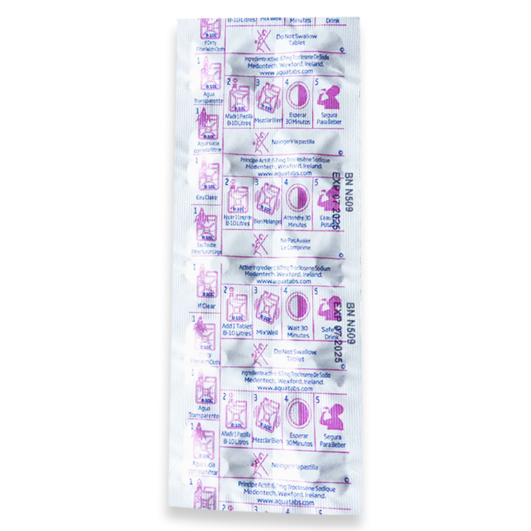 Water Cleaning Tablets from Aquatabs - 67mg - 1 Tablet treats 8-10 ...