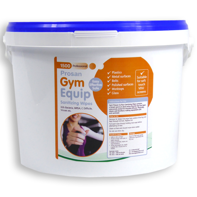 Gym Wipes 1500 Sheet Buckets & Refills - hygiene4less