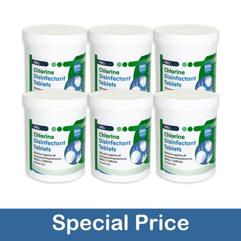 Prosan Chlorine Sanitiser Tablets - 6 Tub Special Offer. Actichlor Type ...