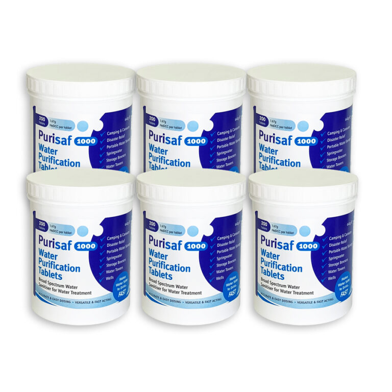 200 Tablet Pot Purisaf Water Purification Tablets - hygiene4less