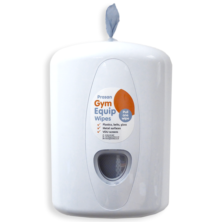 White Gym Wet Wipes Wall Mounted Dispenser - hygiene4less