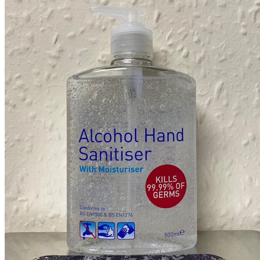 12 x 500ml 70% Alcohol Hand Sanitiser with Moisturiser | hygiene4less