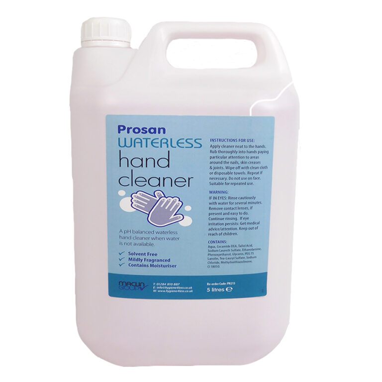 Waterless Hand Cleaner - 5 Litre - hygiene4less