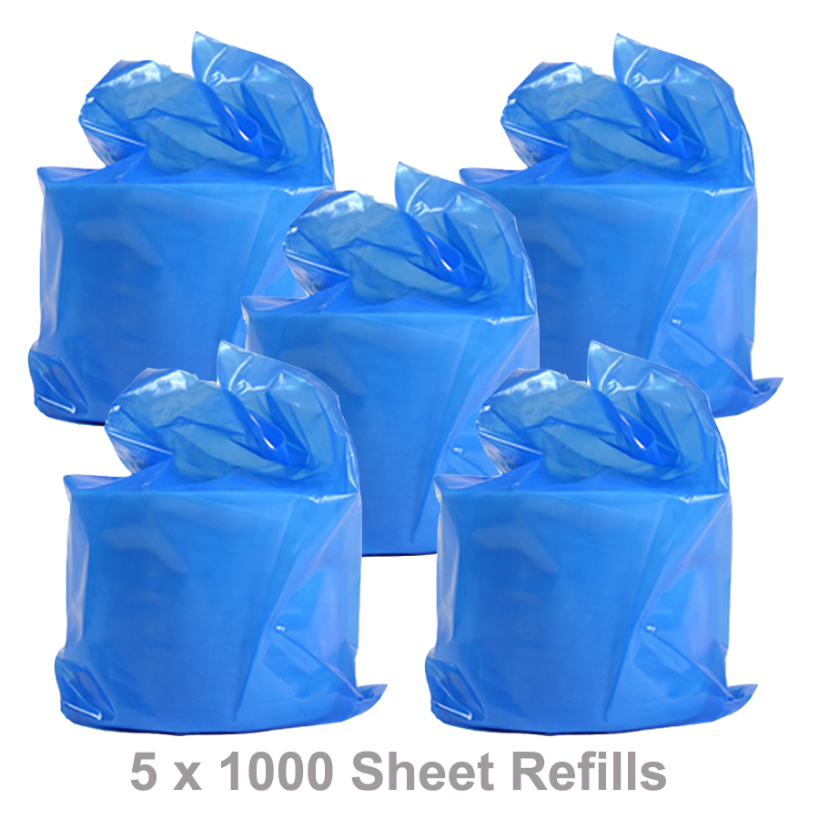 Fitness Wipes 5 x 1000 Sheet Refill PN1034 - hygiene4less